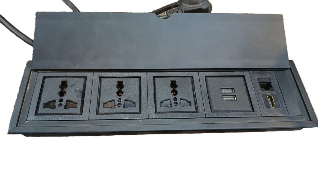Office Desktop Power Strip Hidden Plug - 3BSteel