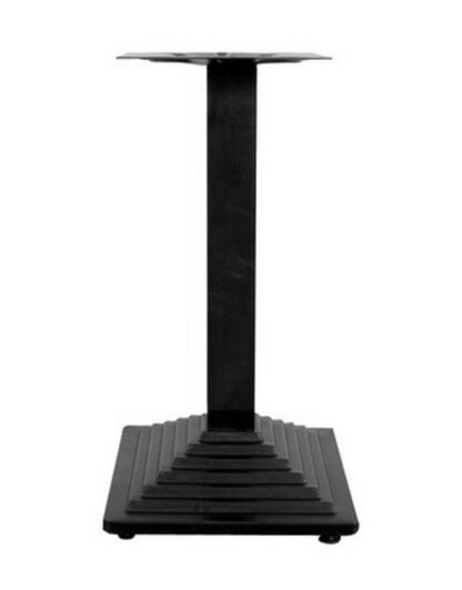 Square Table Base Ribbed In Black - 3BSteel